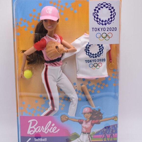 Mattel | Toys | Barbie Olympic Games Tokyo 220 Softball Baseball Doll ...